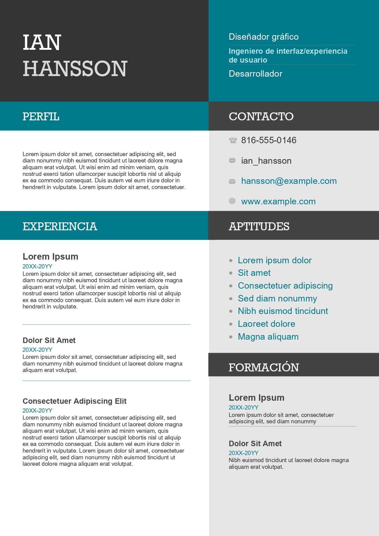 ≫ Plantillas Curriculum Vitae Gratis | Cv en Word y PDF